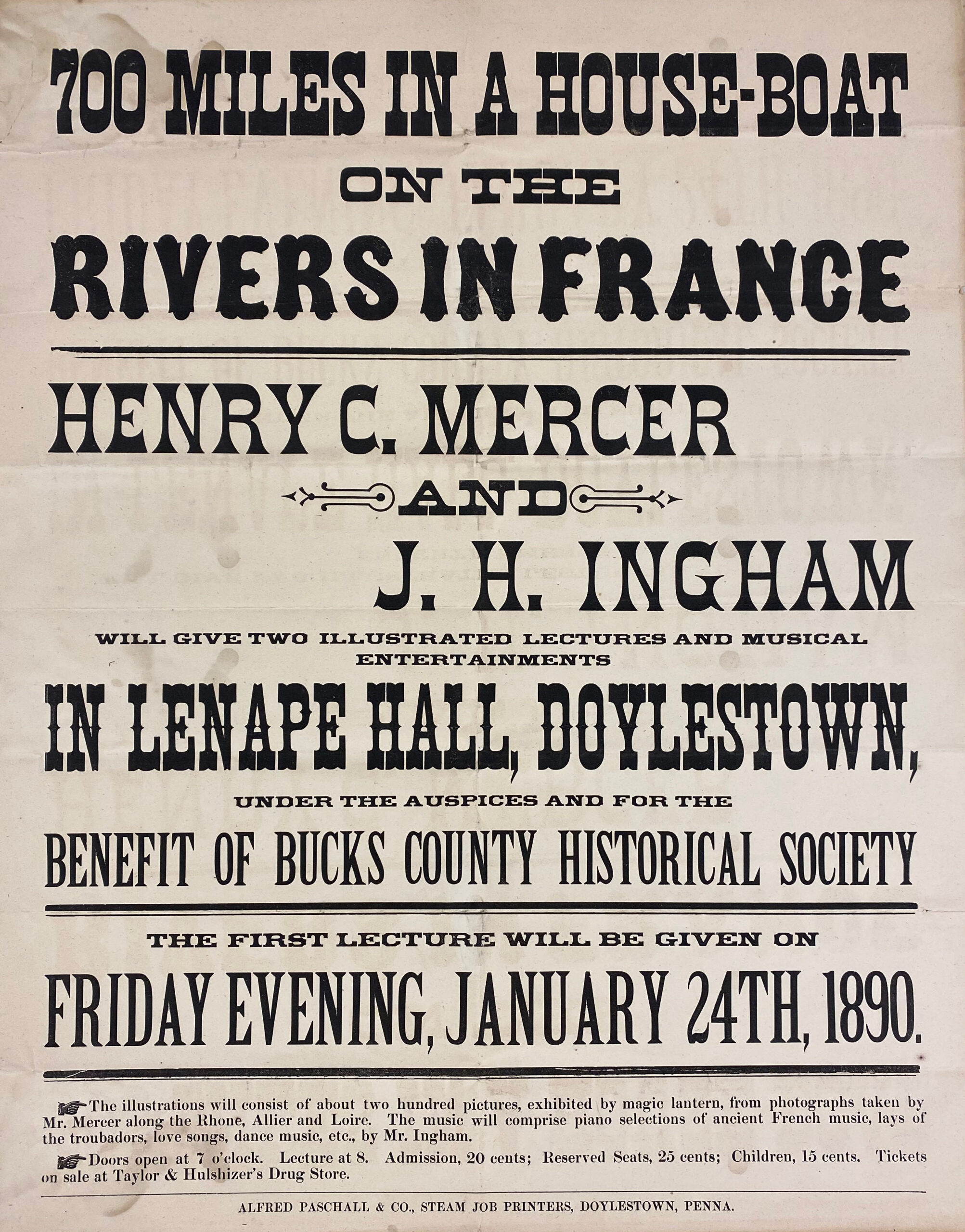 Research Library Programs | Mercer Museum & Fonthill Castle